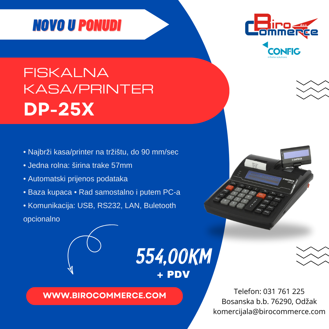 Novo u ponudi: fiskalne kase i printeri | Birocommerce