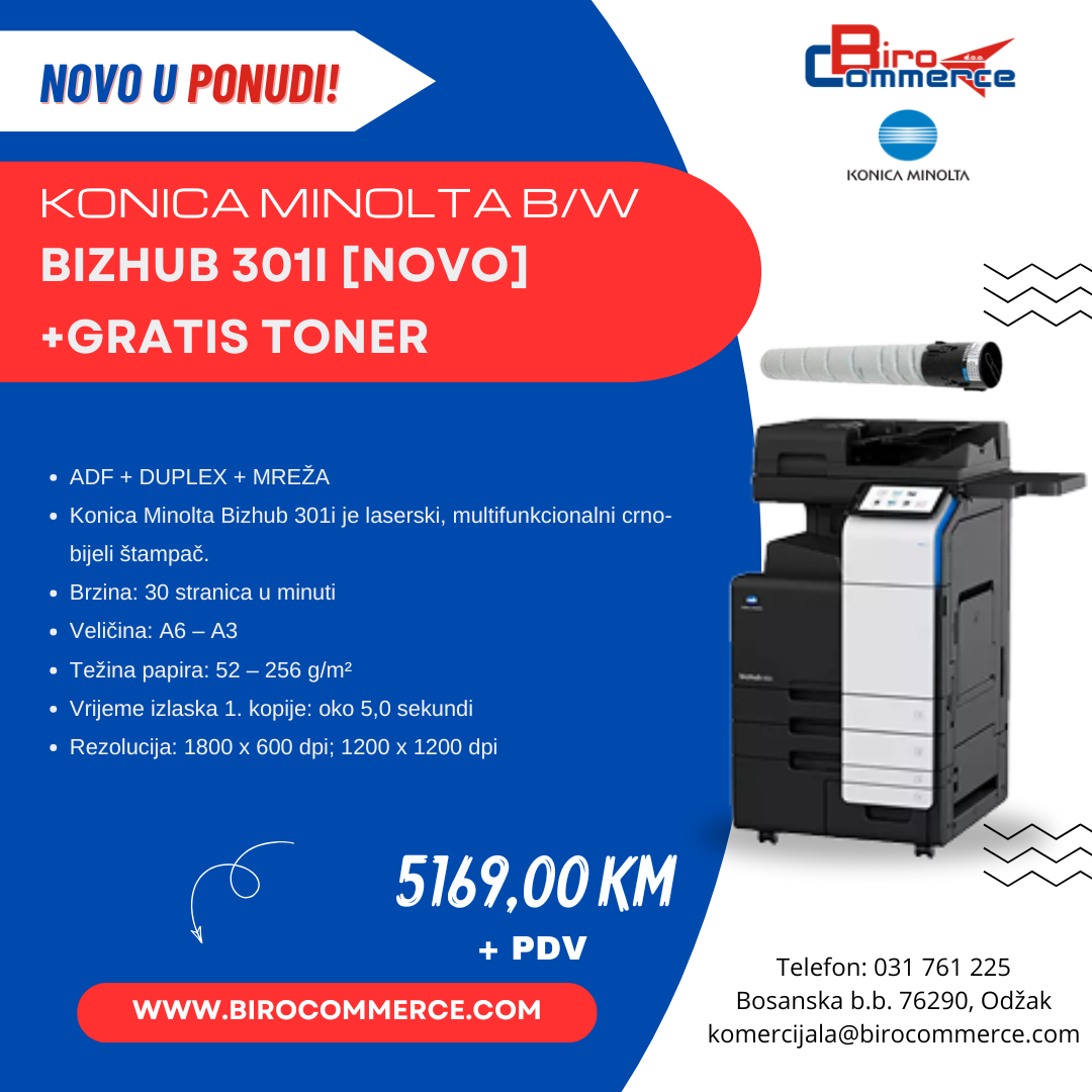 Konica Minolta Bizhub 301i | Birocommerce